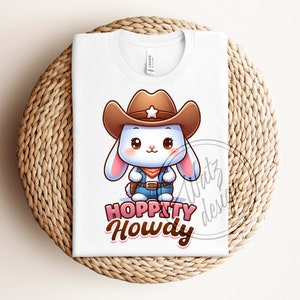 Cute Chibi Bunny With Cowboy Hat Png, Hoppity Howdy Western Themed ...