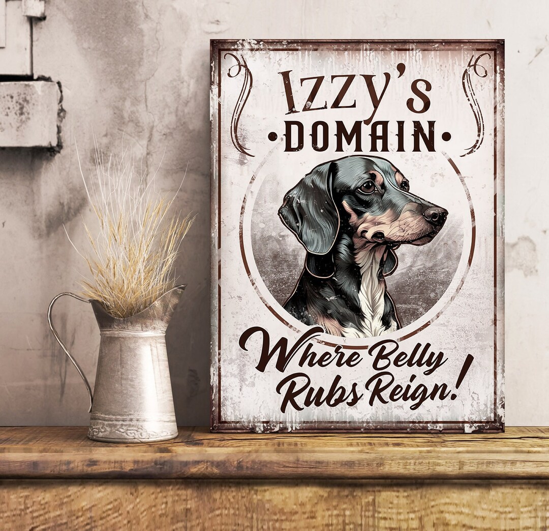 Custom Farmhouse Pet Portrait Canvas With Personalized Dog Name and ...