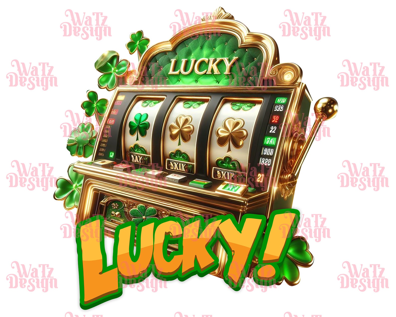 Flaming Lucky Slot Machine PNG, Casino Themed Digital Download ...