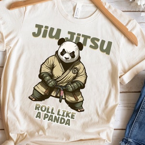 Jiu Jitsu Roll Like a Panda Png, Panda in a Jungle Gi Bjj Design ...