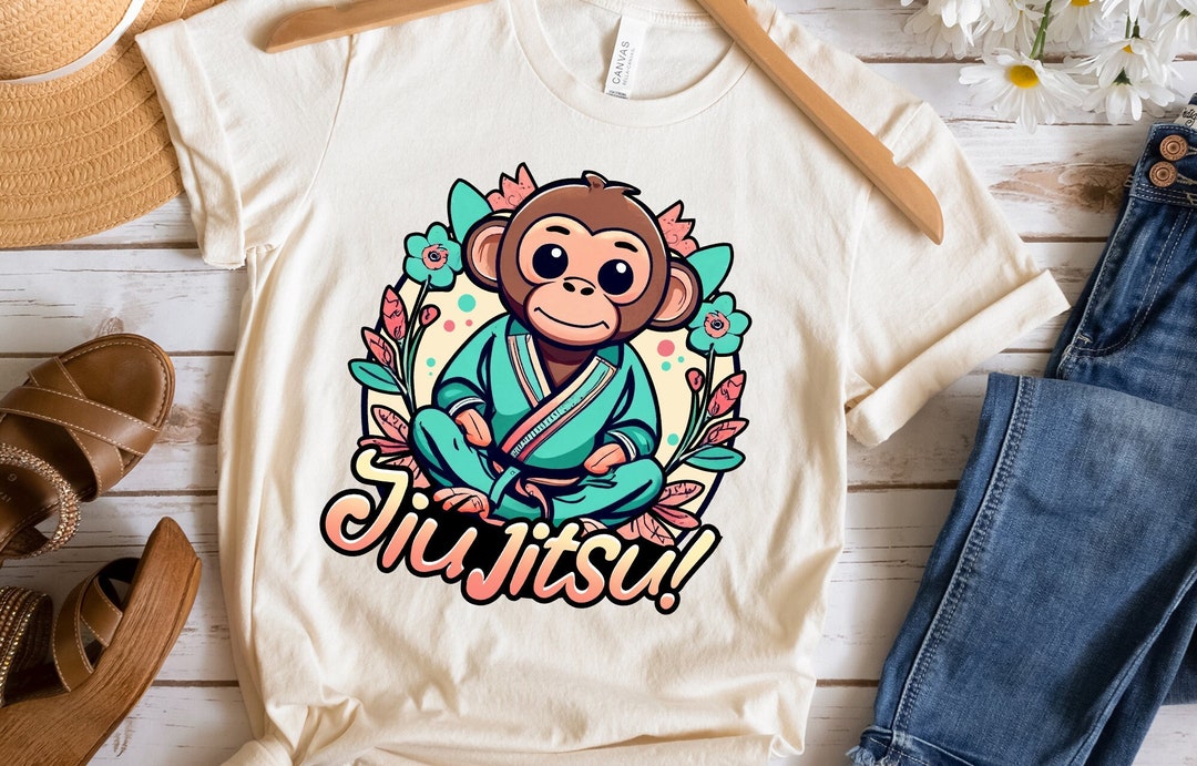 Jiu Jitsu Chibi Ape PNG - Monkey Brazilian Jiu Jitsu BJJ Design - Jitz ...