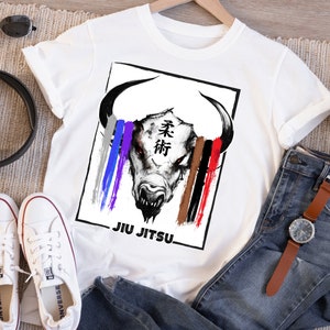 Brazilian Jiu Jitsu Bull Belt Colors Sublimation Design, Raging Bull ...