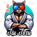 Jiu Jitsu Cat Png, Bjj Cat in Shades Sublimation Design, Train ...
