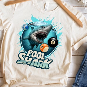 Pool Shark Billiards Png, Shark in Giant Pool Ball Sublimation Design ...