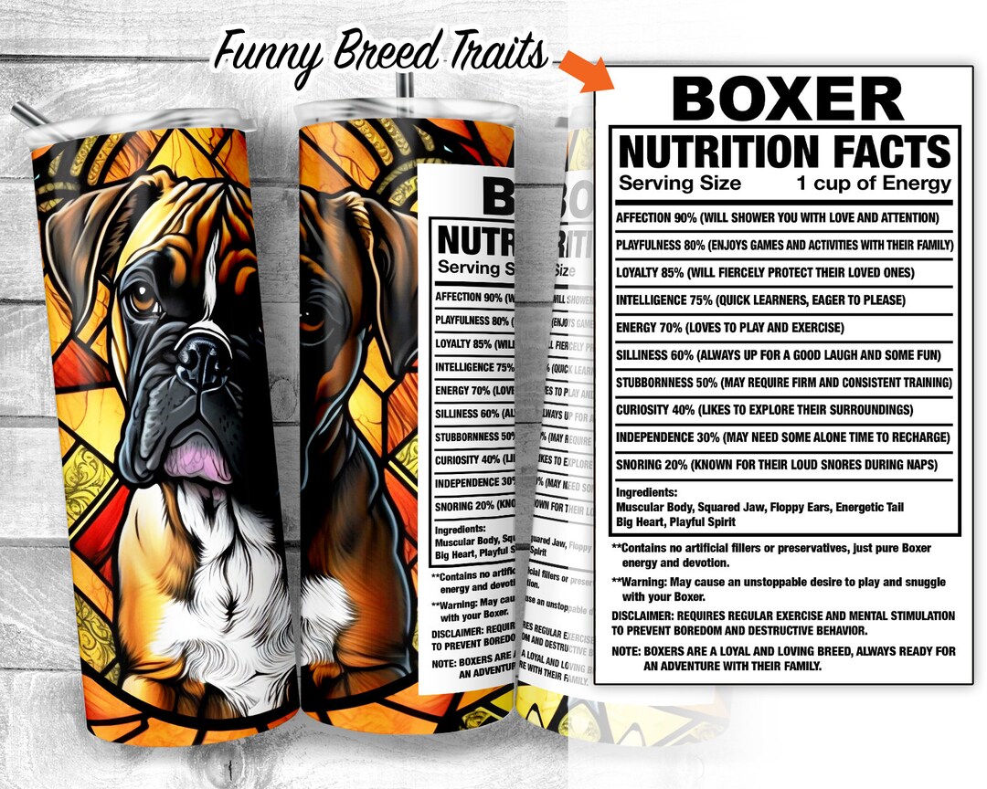 Boxer 20oz Skinny Tumbler Design, Boxer Dog Facts, Chibi Boxer Dog ...