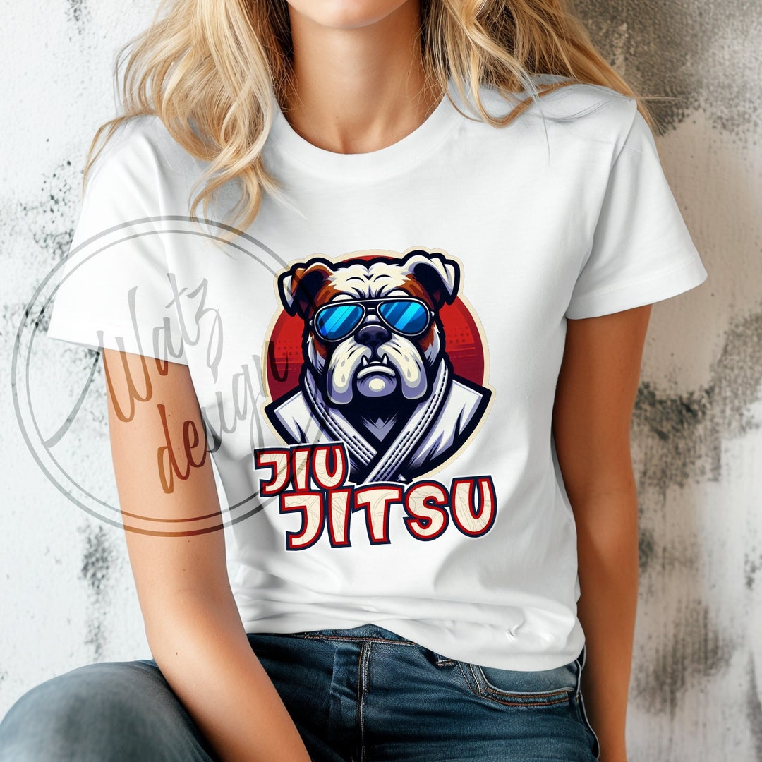 Jiu Jitsu Bulldog Png, Bjj Dog in Shades Sublimation Design, Brazilian ...