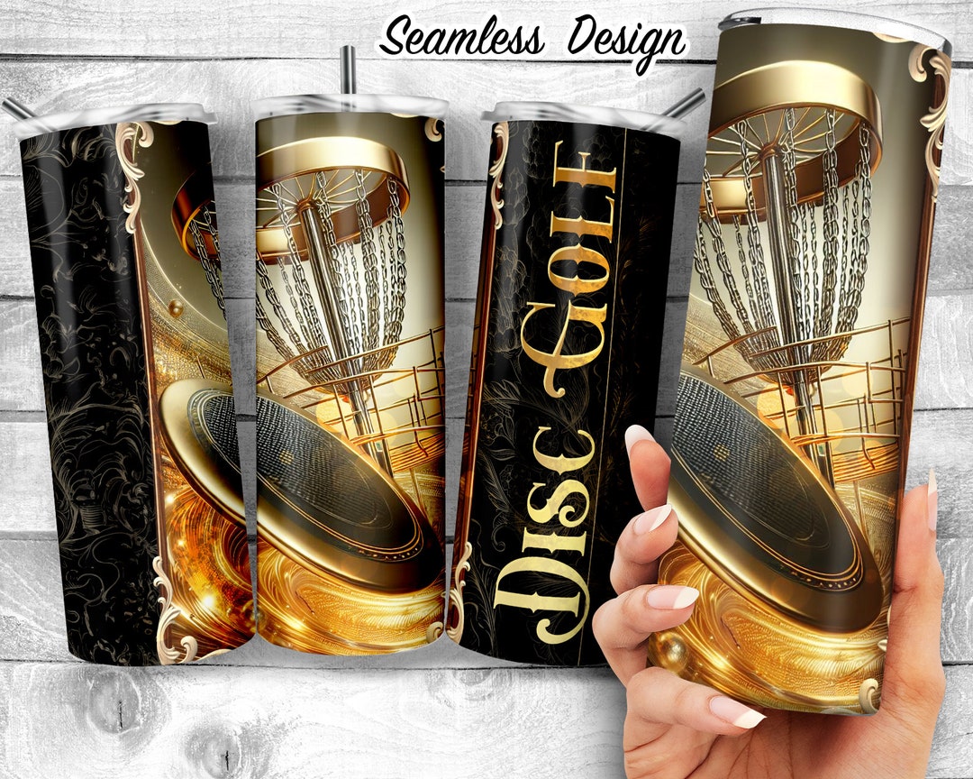 Luxury Disc Golf Disc and Basket 20 Oz Skinny Tumbler Sublimation ...