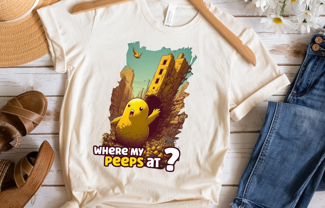 Where Are My Peeps At? Png, Mega Yellow Peep Chick Creature Sublimation ...