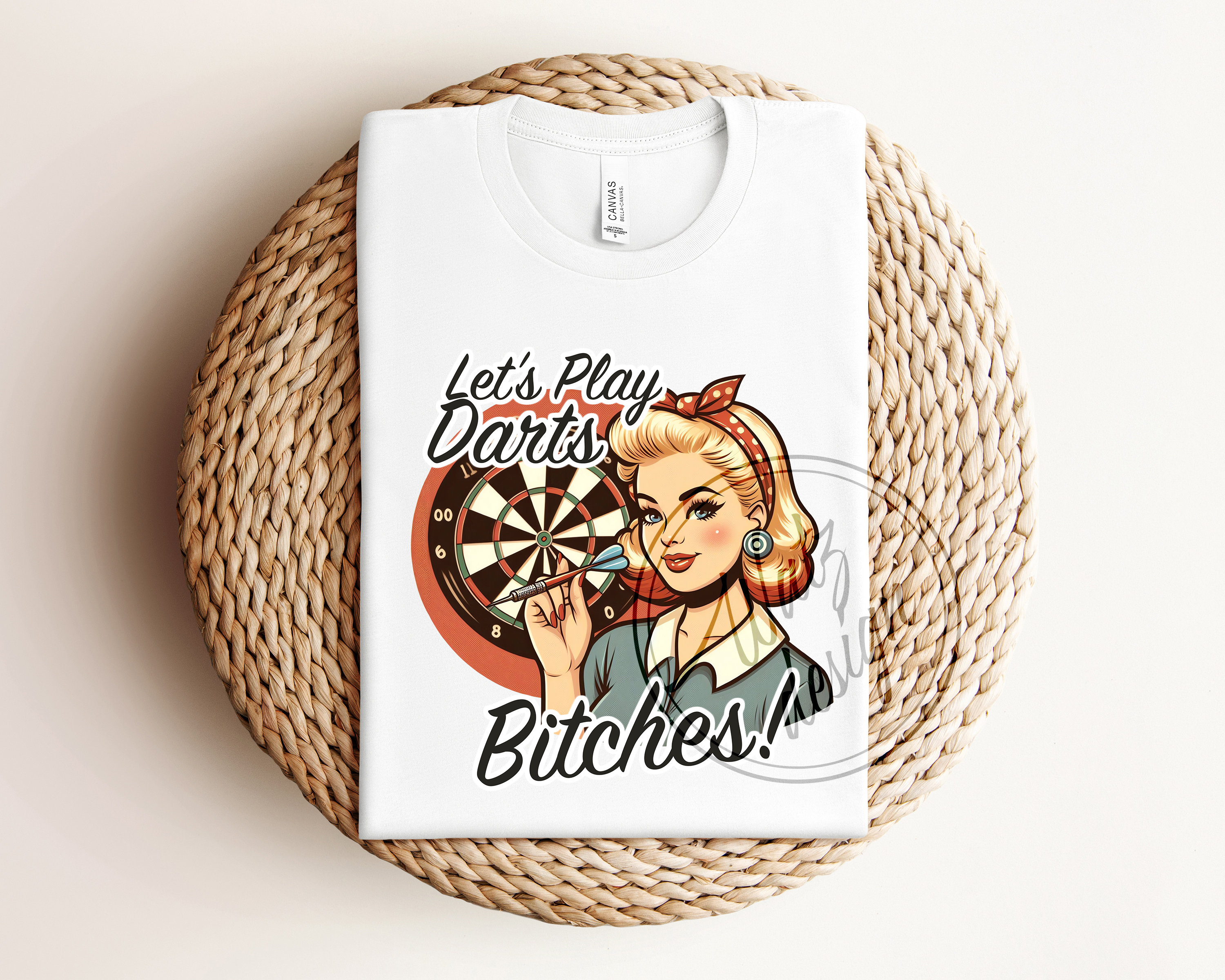 Let's Play Darts Bitches PNG, Fun Retro Darts Sublimation Design, Darts ...