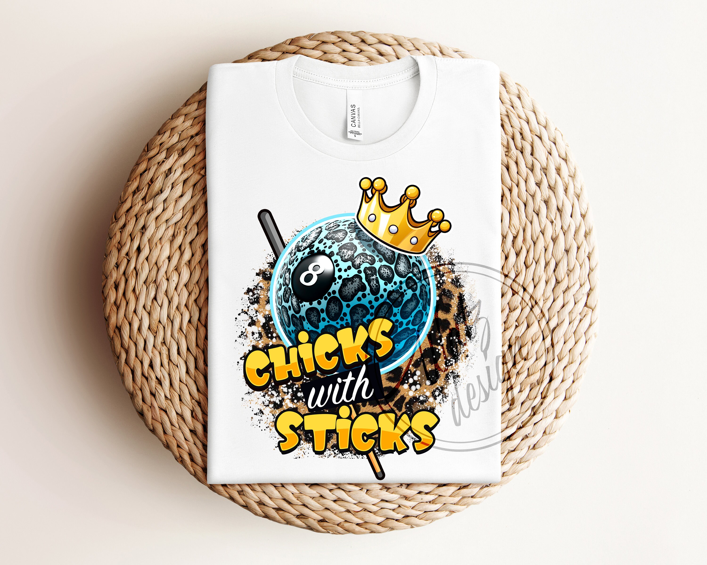 Chicks With Sticks Blue Eight Ball Png, Girls Pool Sublimation Design ...