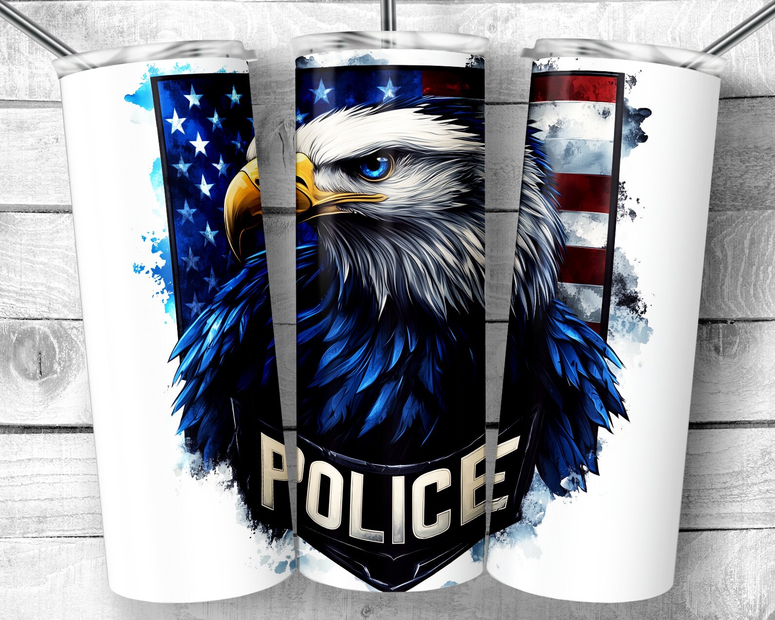 Police Eagle Design, Police Emblem 20oz Skinny Tumbler Design | Law ...