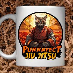 Jiu Jitsu Cat Png, Brazilian Jiu Jitsu Kitty Competitor Meditating ...
