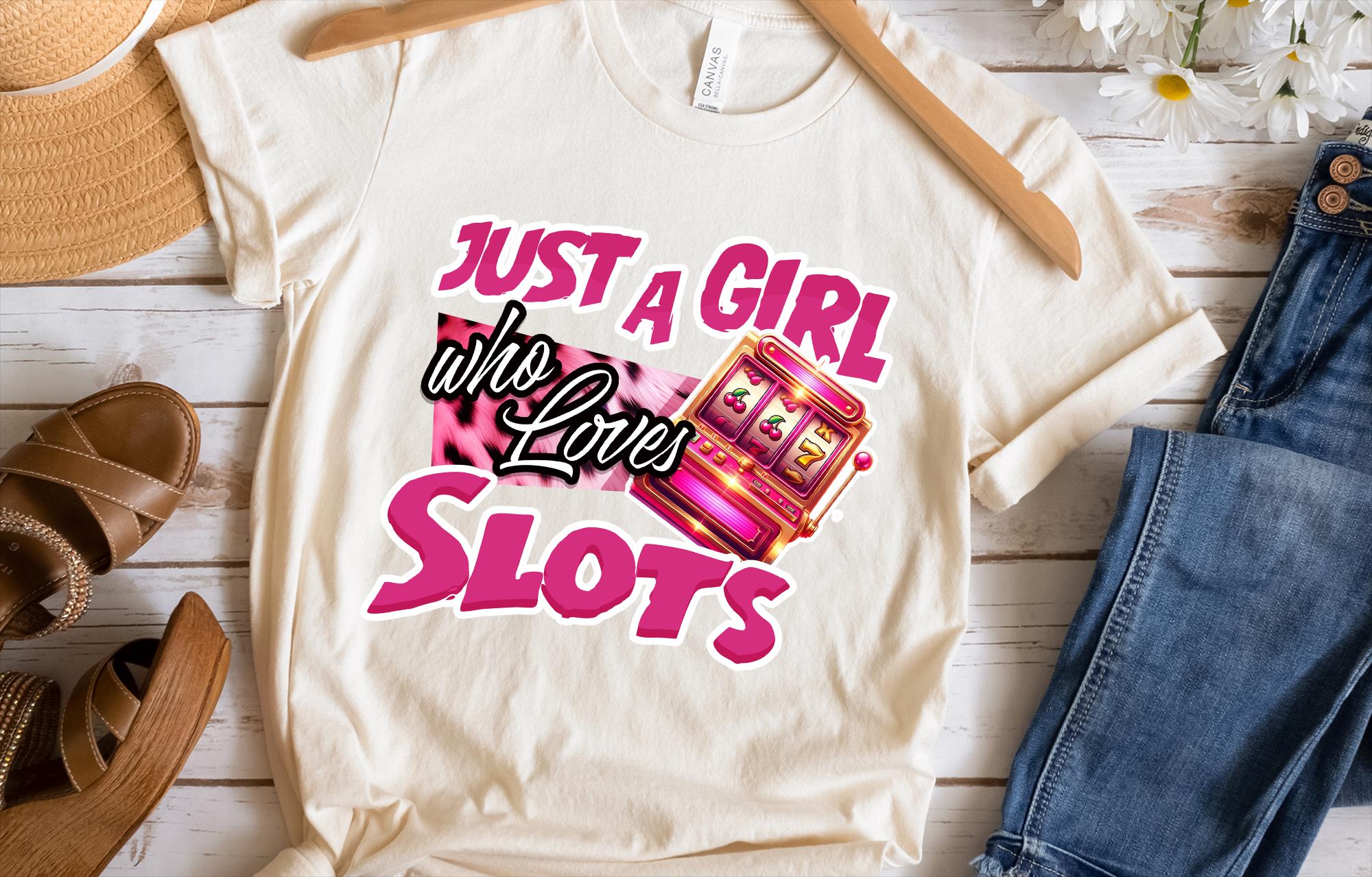 Just a Girl Who Loves Slots PNG, Pink Slot Machine Sublimation Design ...