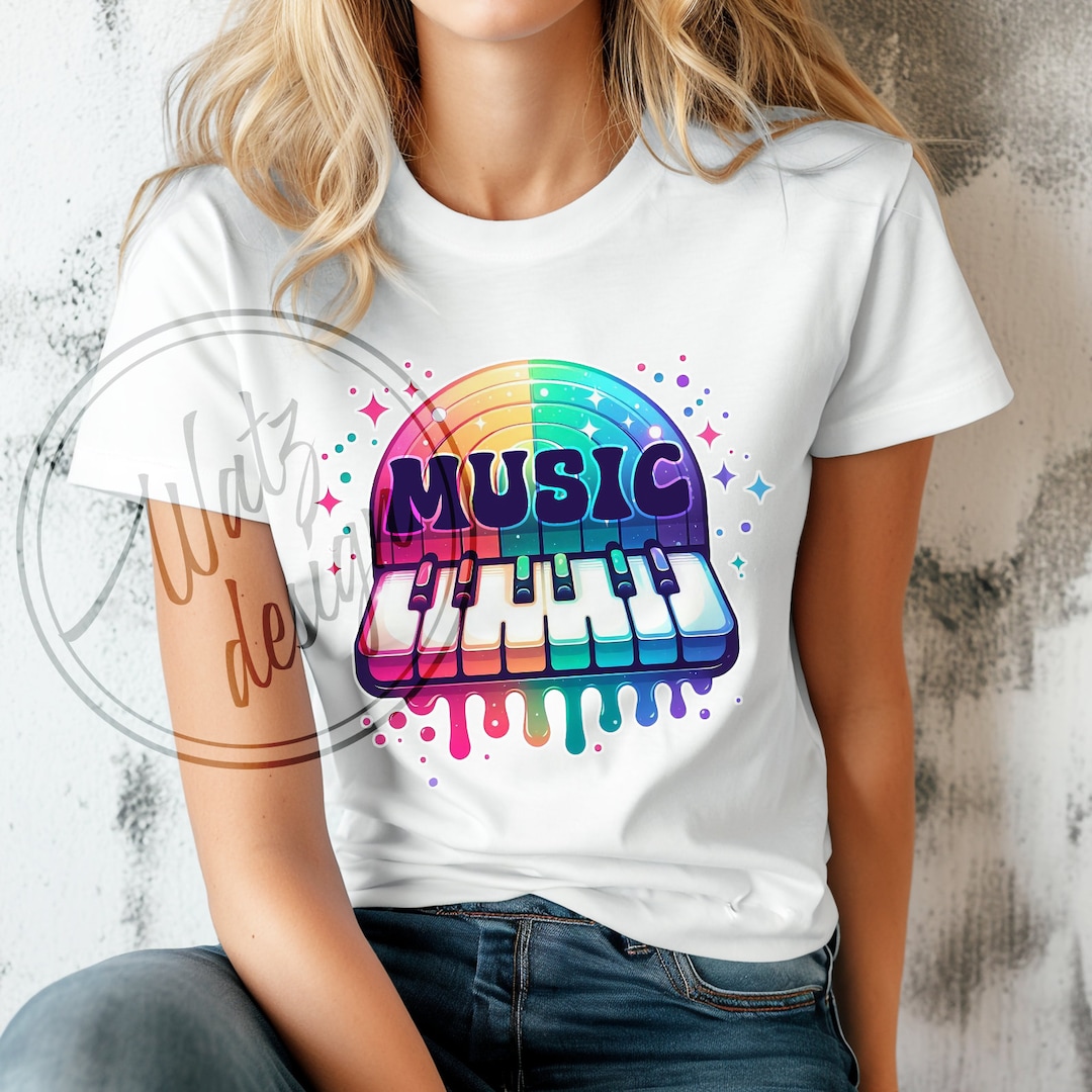 Colorful Music Keyboard PNG - Color Splat Keyboard Sublimation Design ...