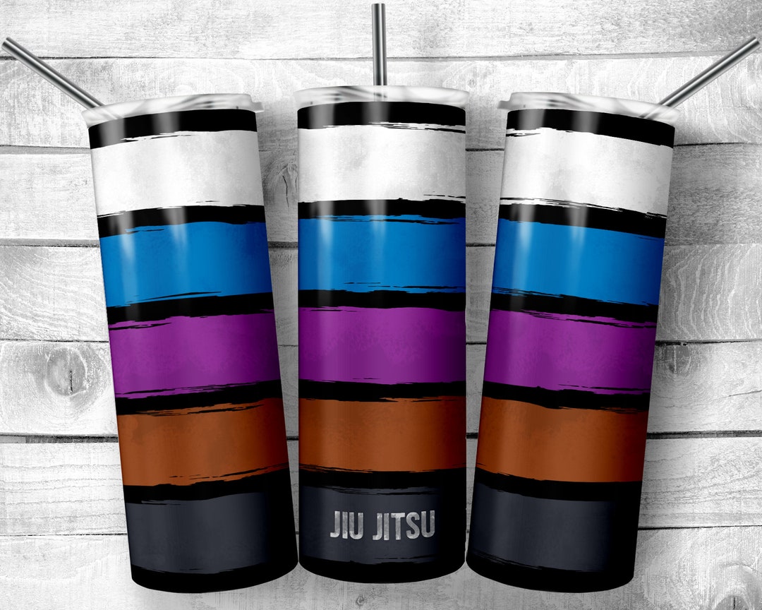 Brazilian Jiu Jitsu Belt Colors 20 Oz Skinny Tumbler Sublimation Design ...