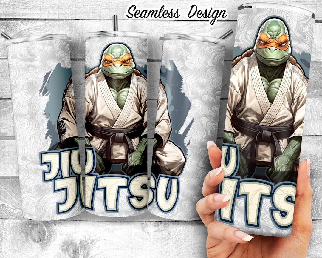 Jiu Jitsu Turtle 20oz Skinny Tumbler Sublimation Design, Bjj Tortise ...