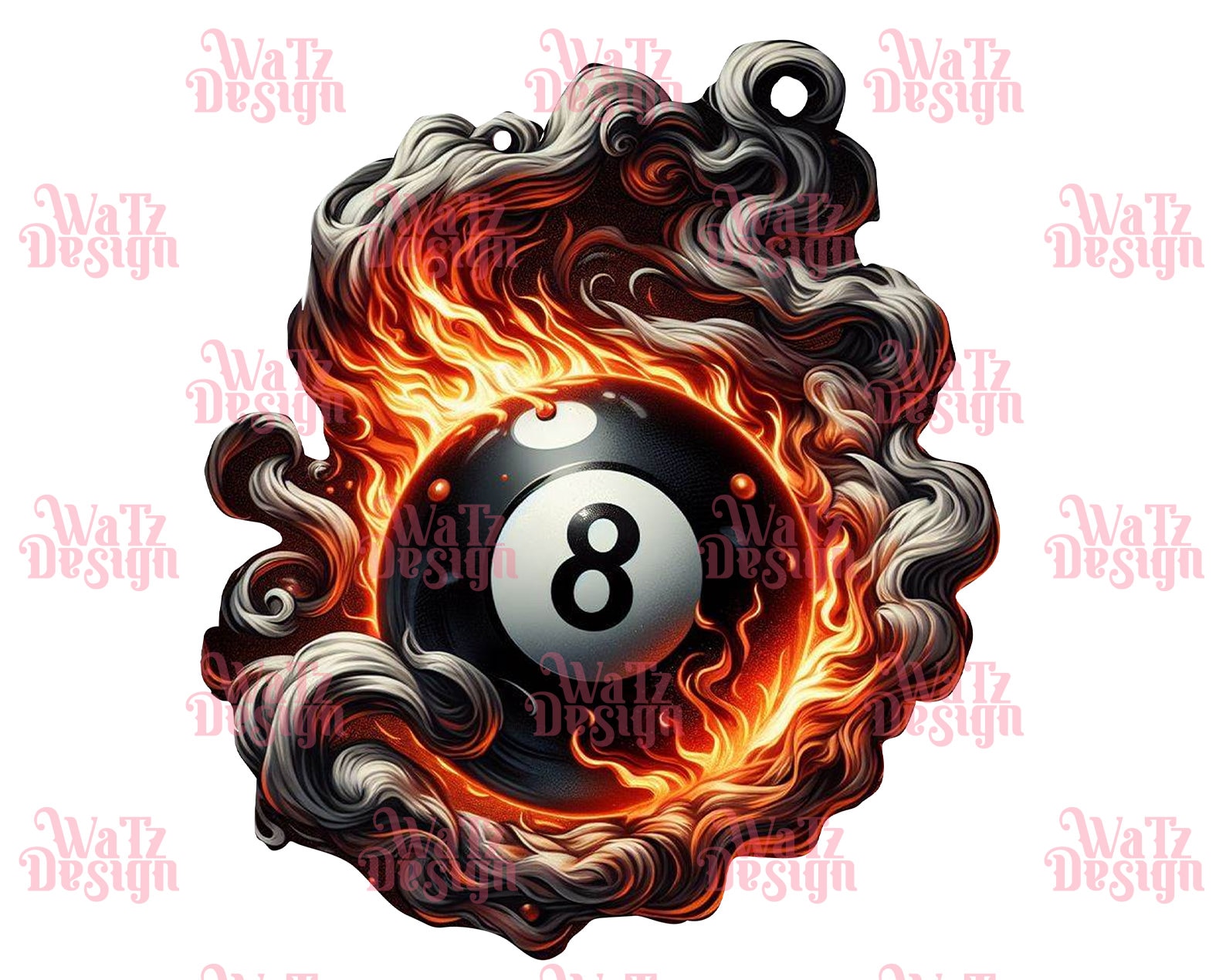 Flaming Eight Pool Ball Png, Billiards Ball With Fire and Smoke ...
