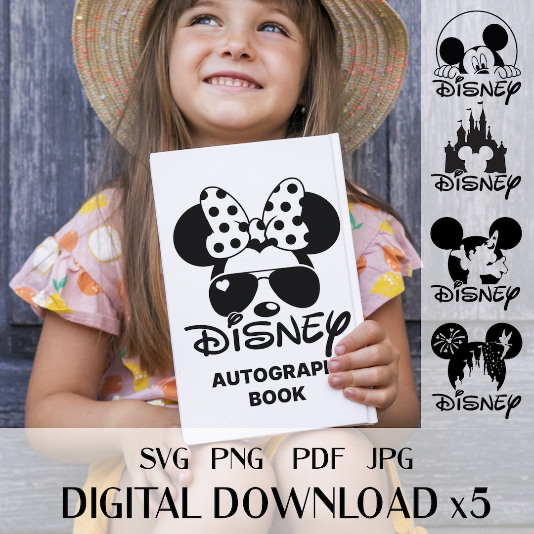 Autograph Book for Theme Park or Cruise. Diy Digital Download JPG SVG ...
