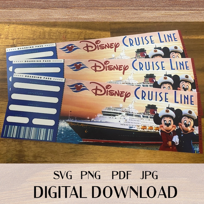Disneycruise Printable Ticket. Cruise Ship Boarding Pass, Cruise Line ...