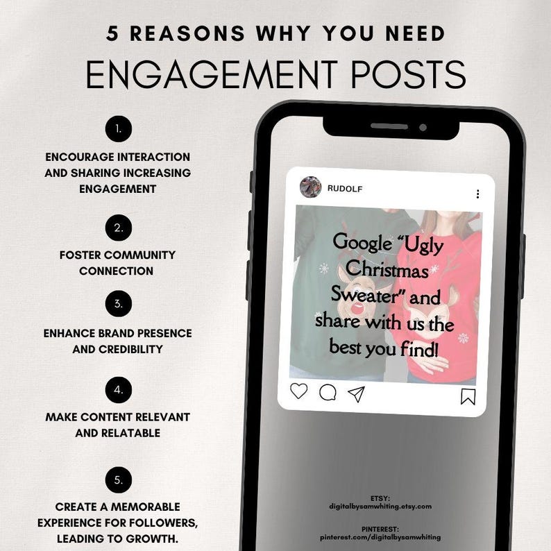 Christmas Engagement Posts for Facebook. 25x Jpg Images for Instagram ...