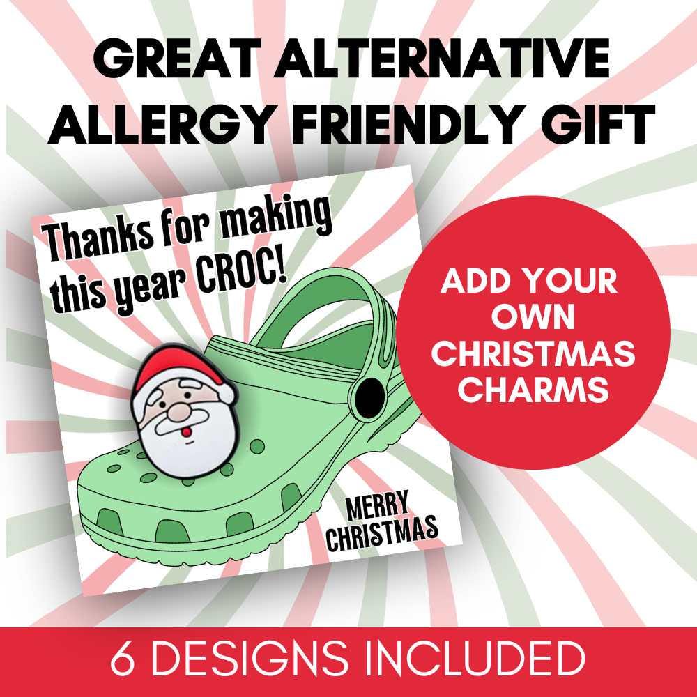 Christmas Croc Charm Gift Card: Class Holiday Favors (digital Download ...