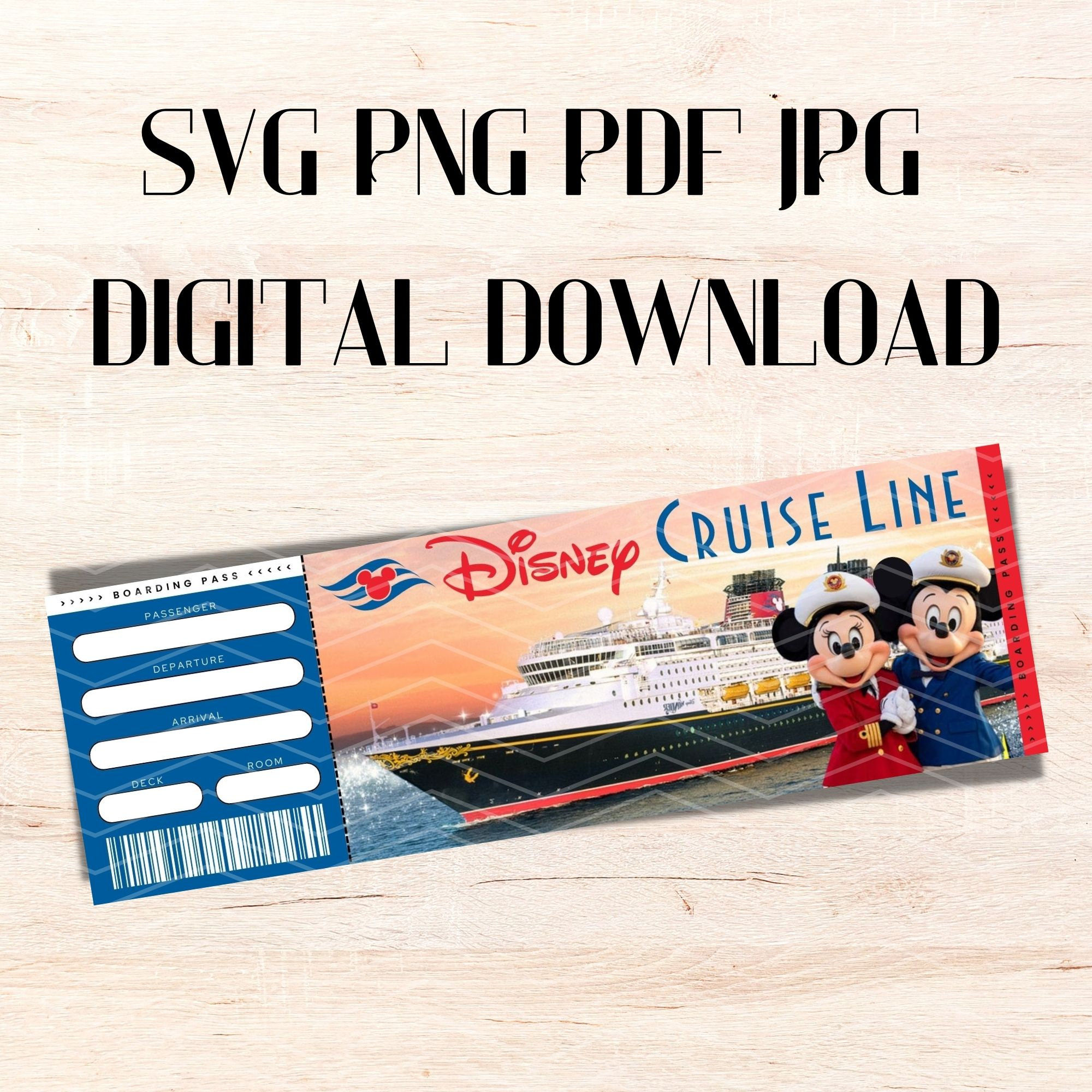Disneycruise Printable Ticket. Cruise Ship Boarding Pass, Cruise Line ...