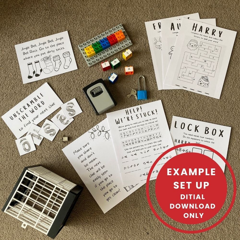 Christmas Elf Rescue Escape Room Kit. Digital Download, Edit and Print ...