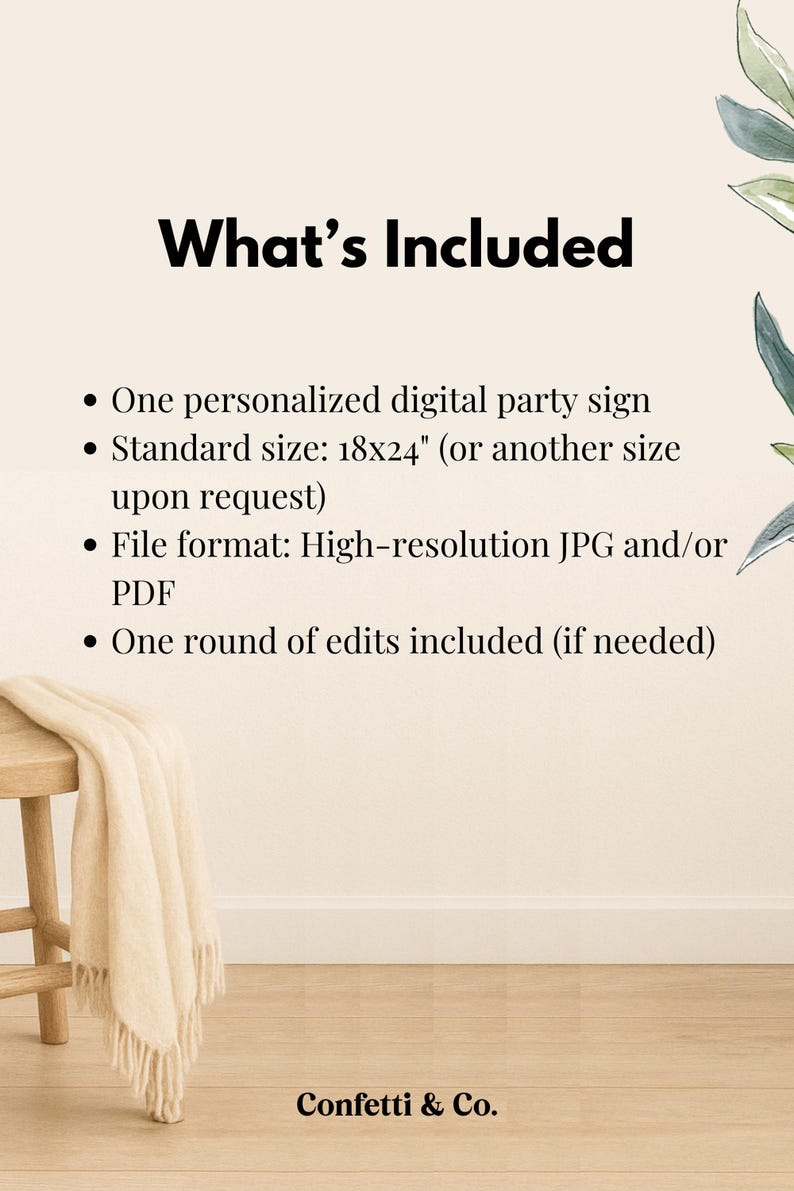 Custom Party Sign – Personalized Printable Signage – Digital Download ...