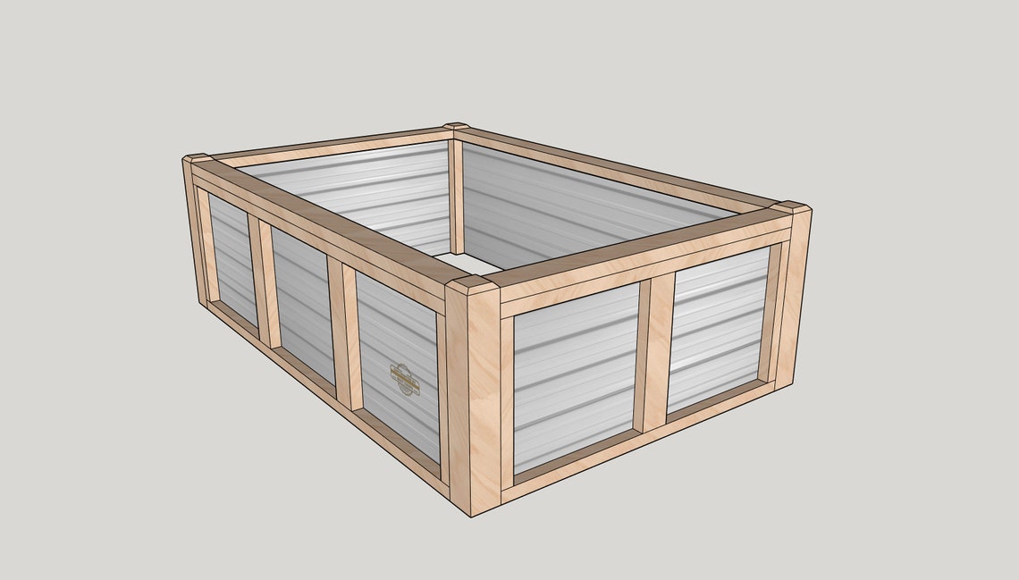 4x6' Corrugated Garden Bed Plan - Etsy