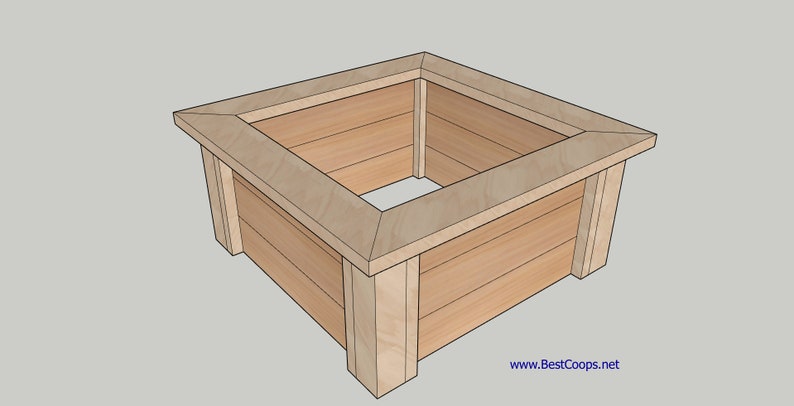 3x3' Cedar Garden Bed Plan - Etsy
