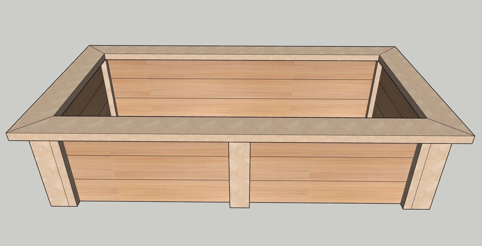3x6' Cedar Garden Bed Plan - Etsy