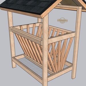 Covered Hay Feeder Plan - Etsy