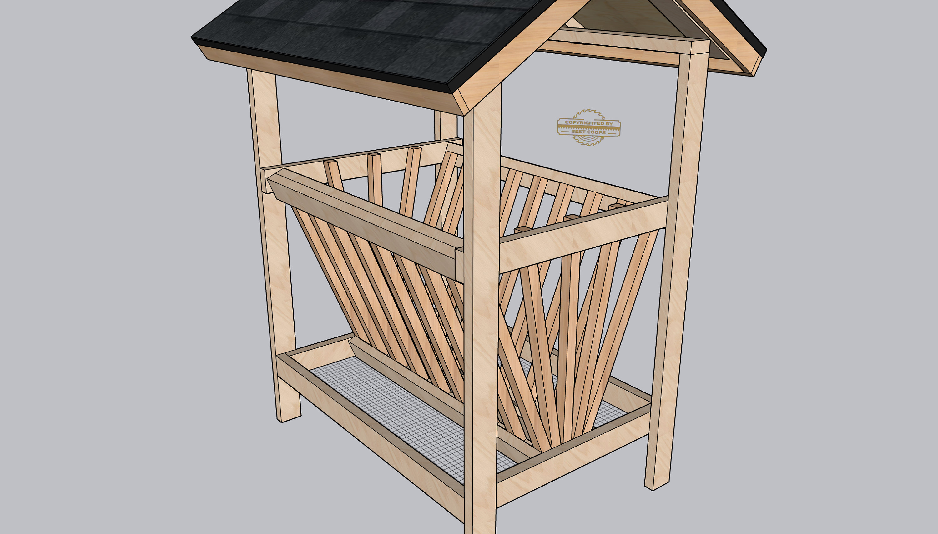 Covered Hay Feeder Plan - Etsy Canada