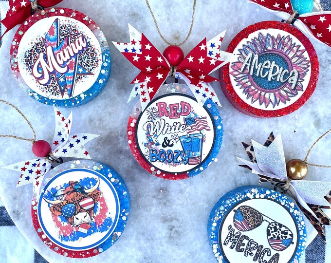 4th of July Car Freshies / Red White and Blue Freshy / Patriotic Car ...