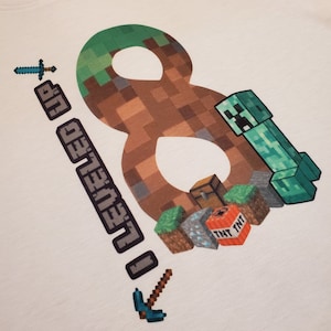 Minecraft Birthday Shirt - 7 - Etsy