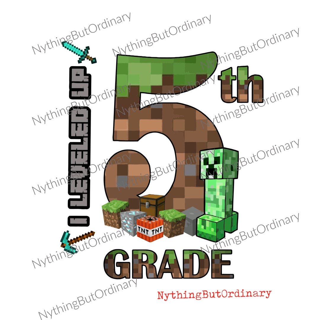 5th Grade Minecraft SVG - Etsy