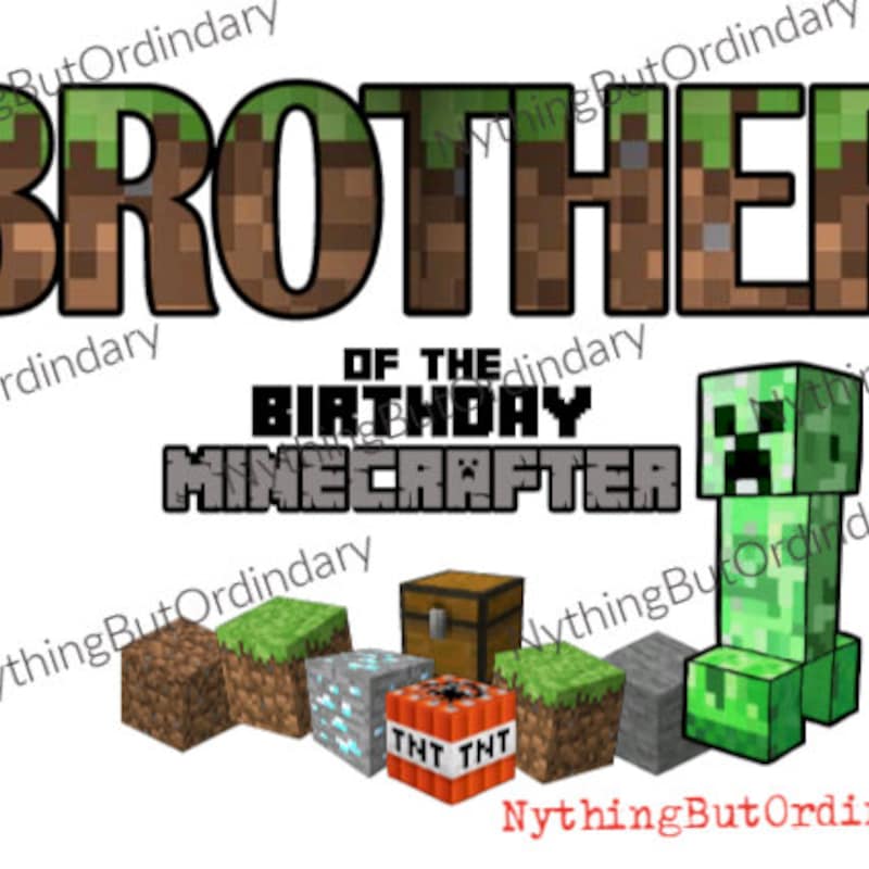Minecrafter Birthday Shirt - Etsy