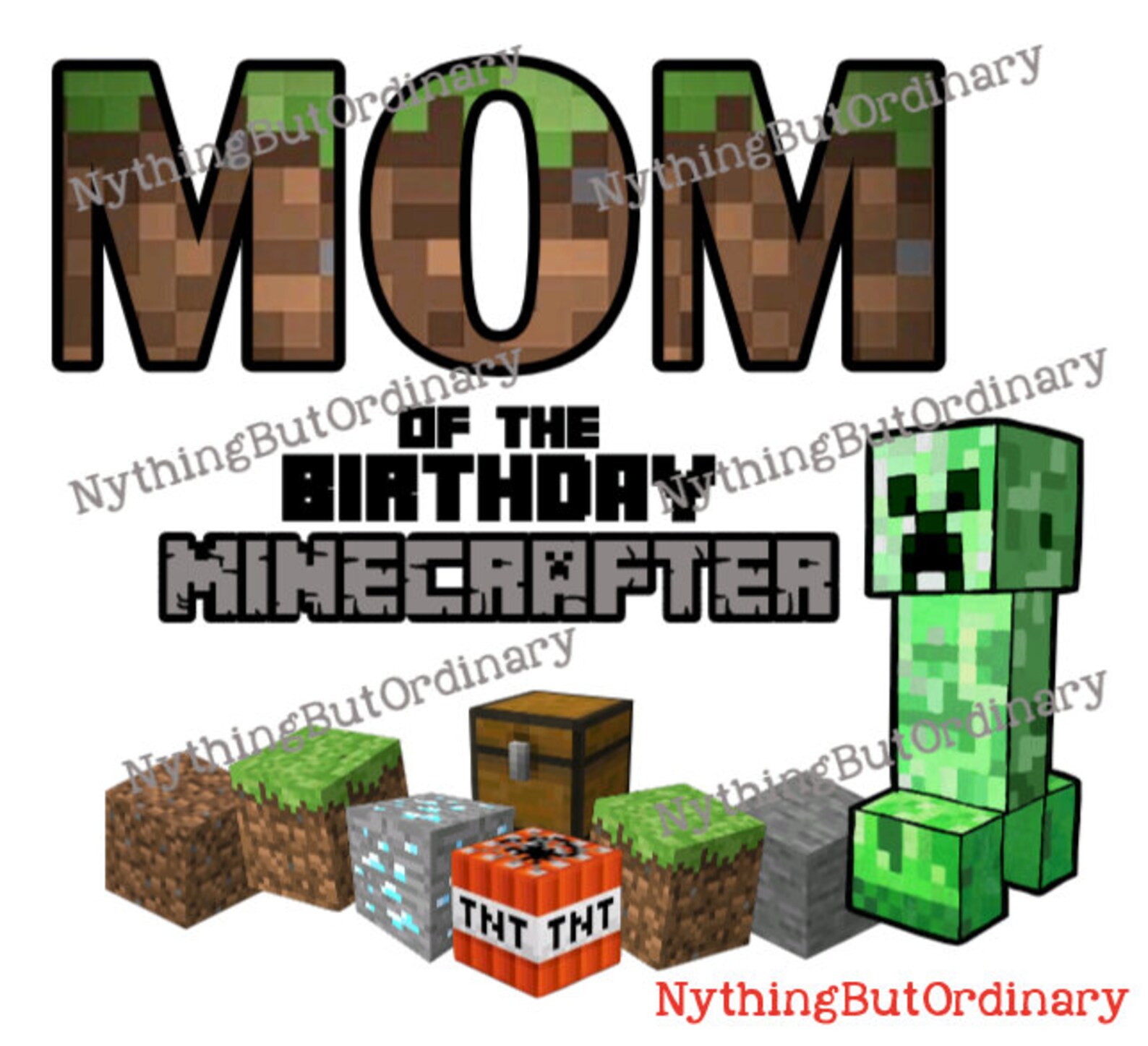 Mom & Dad Minecraft Birthday SVG - Etsy