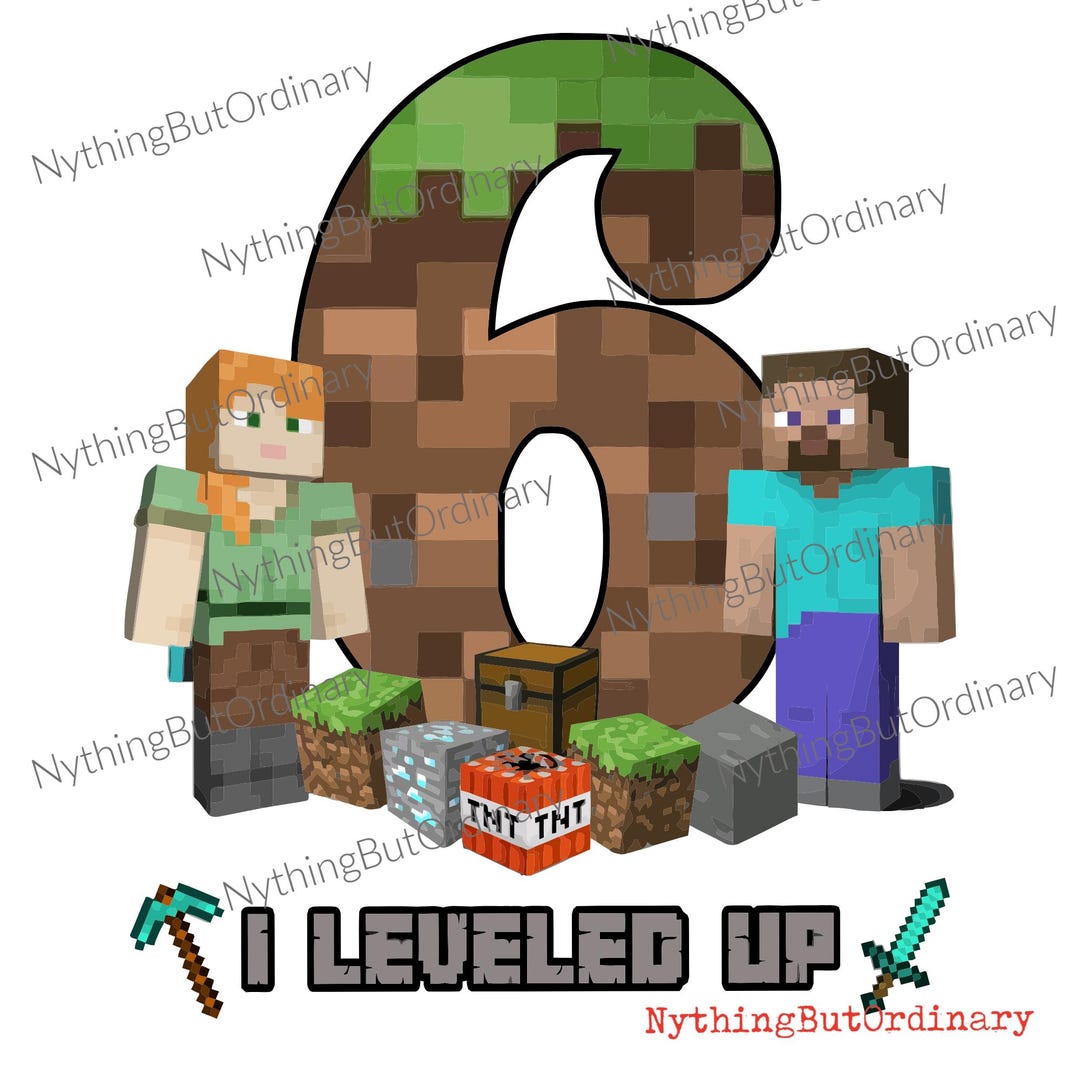Minecraft Birthday 6 - Alex and Steve - Etsy