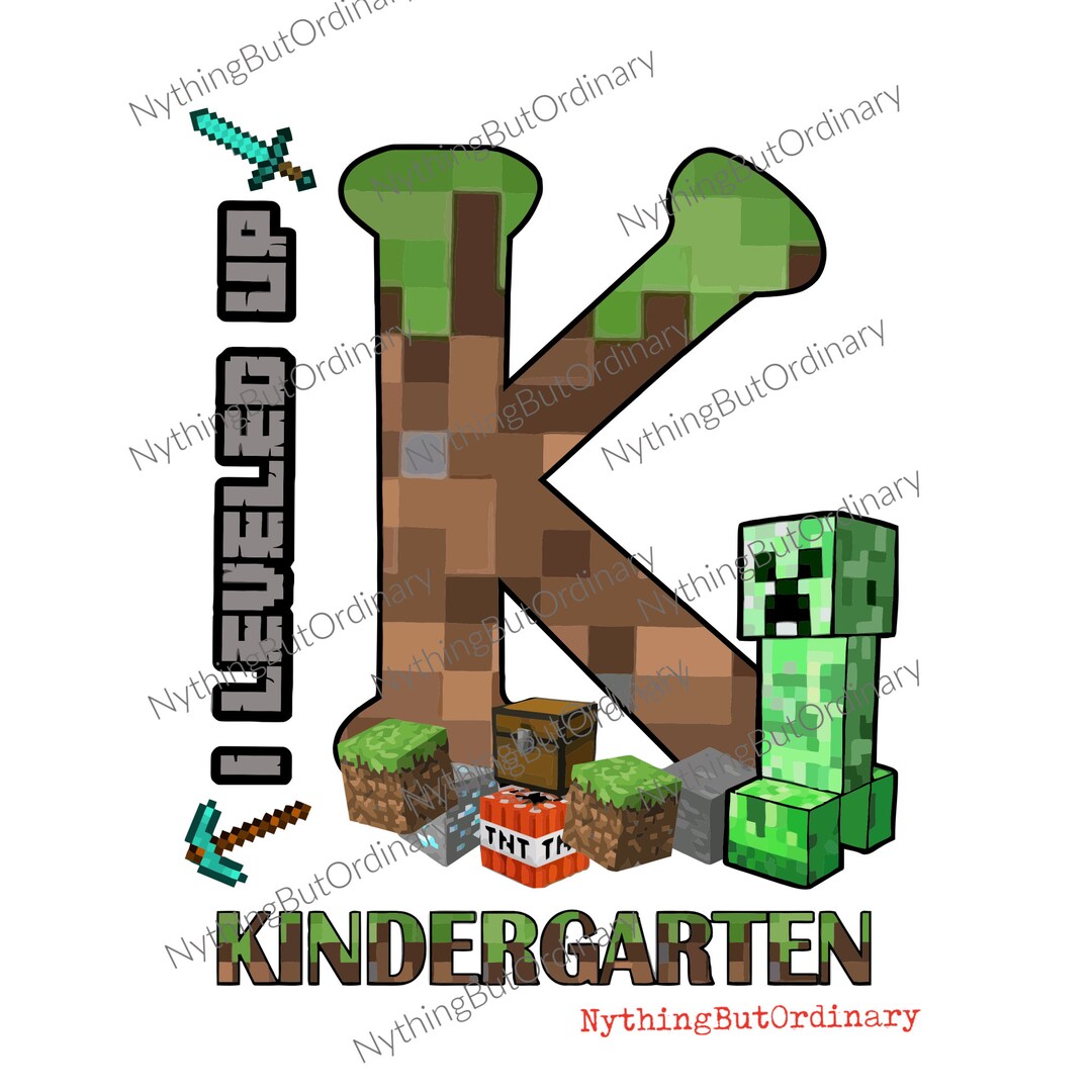 Kindergarten Minecraft SVG - Etsy