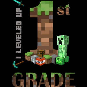 2nd Grade Minecraft SVG - Etsy