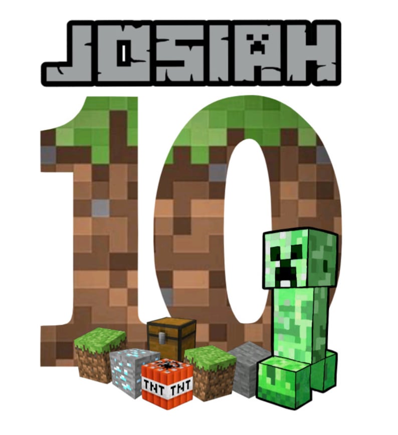 Minecraft Birthday Shirt - Custom Request - Etsy