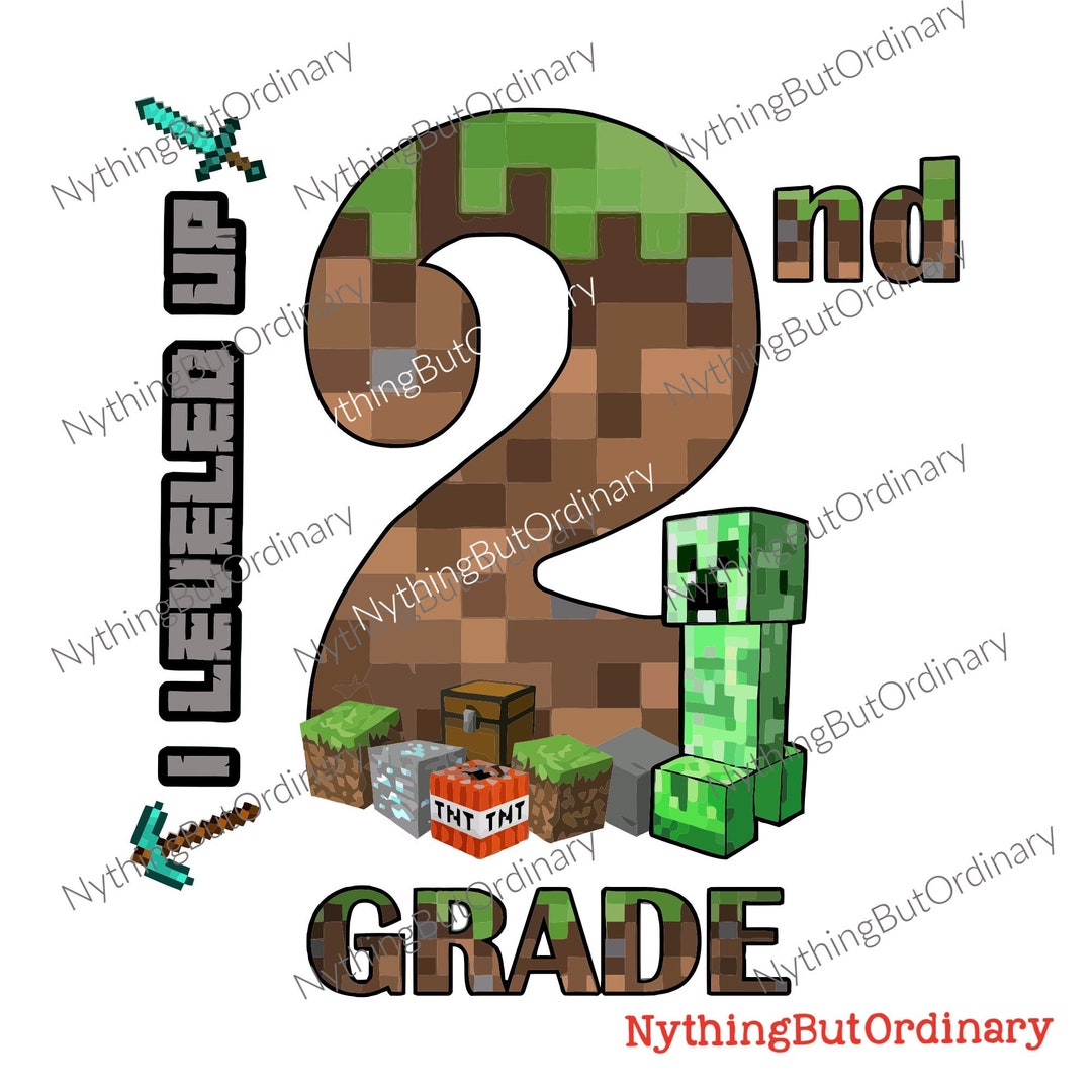 2nd Grade Minecraft SVG - Etsy
