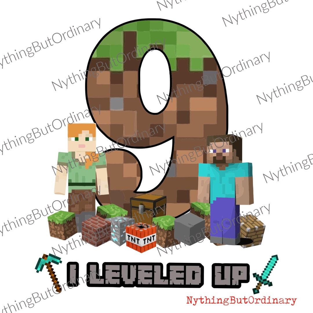 Minecraft Birthday 9 - Alex and Steve - Etsy