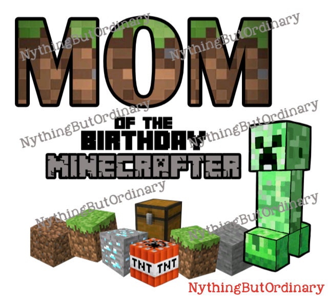 Mom of the Minecrafter Birthday SVG - Etsy