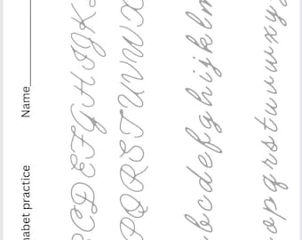 Cursive Letter Practice Digital - Etsy