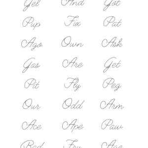 Easy Cursive Practice - Etsy