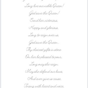 God Save the Queen Cursive Practice - Etsy