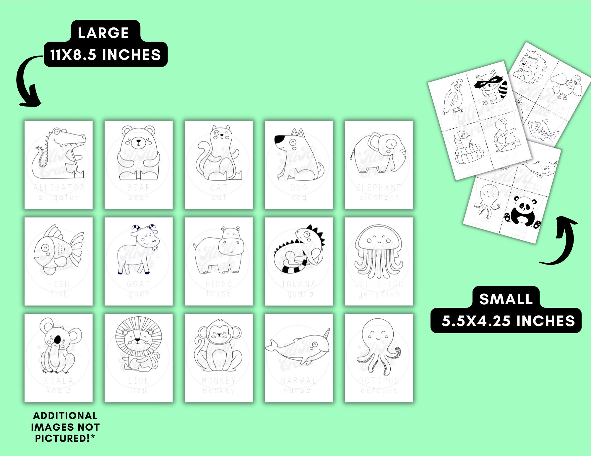 A-Z Animal Coloring Pages and Letter Tracing! Instant Download + High ...