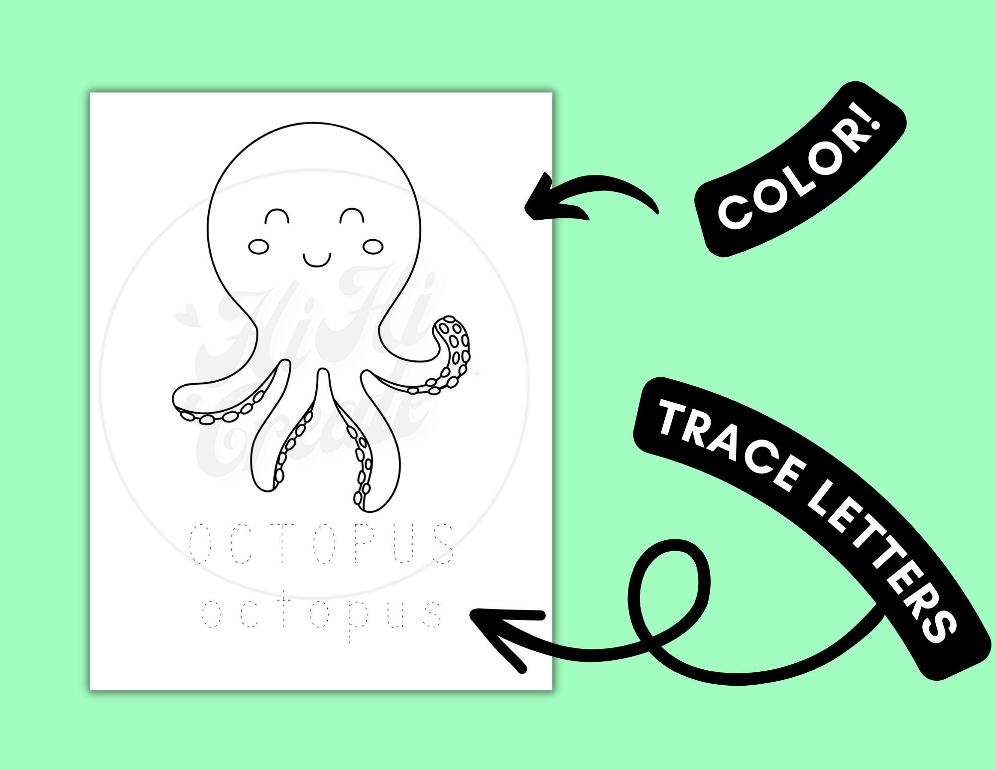 A-Z Animal Coloring Pages and Letter Tracing! Instant Download + High ...